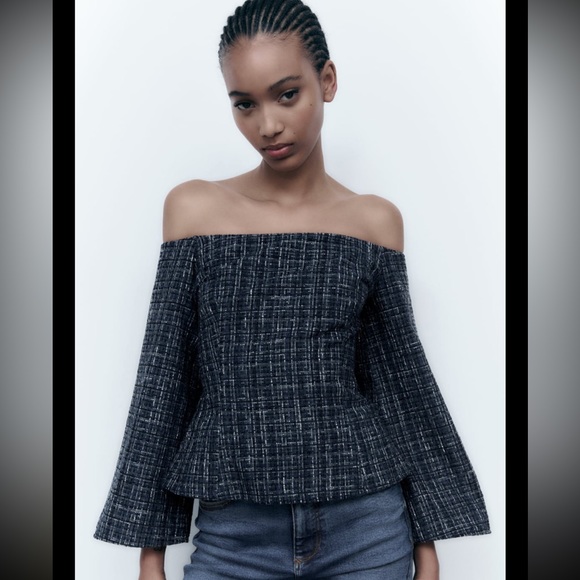 Zara | Tops | Nwt Zara Textured Off Shoulder Top | Poshmark